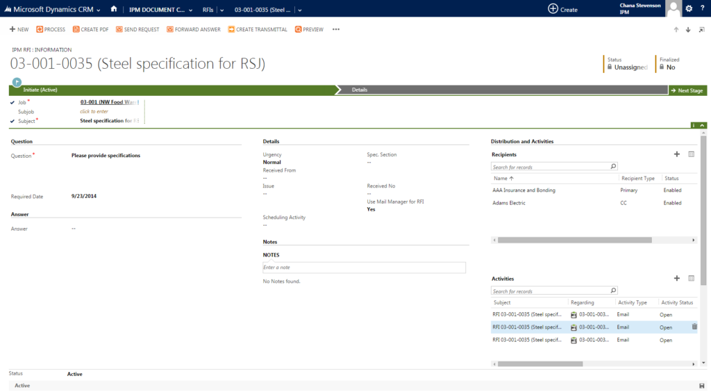 RFI | IPM Construction Management Software - Integrates with Outlook ...