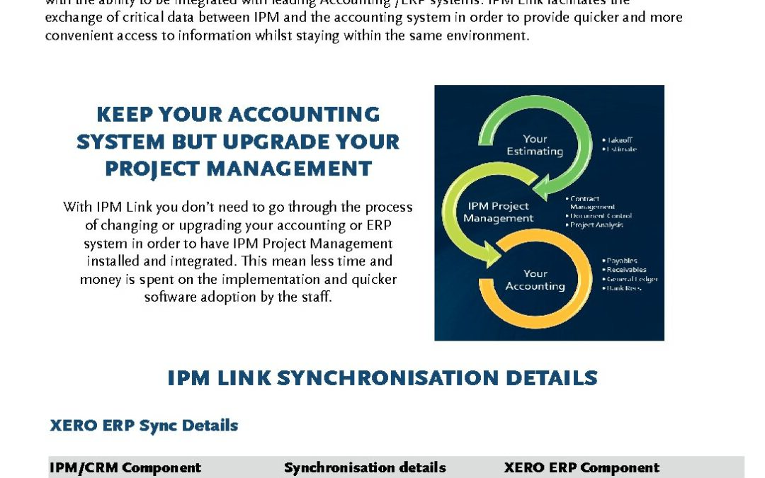 IPM+Link+XERO | IPM Construction Management Software - Integrates with ...