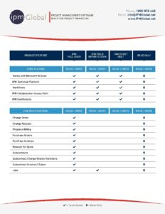IPM Global Brochure Licence comparison | IPM Construction Management ...